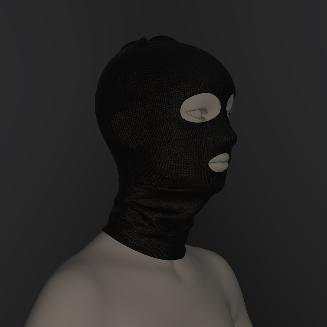 Women Balaclava Mask Hat Hood Marvelous Designer Clo3d 3D Model ...