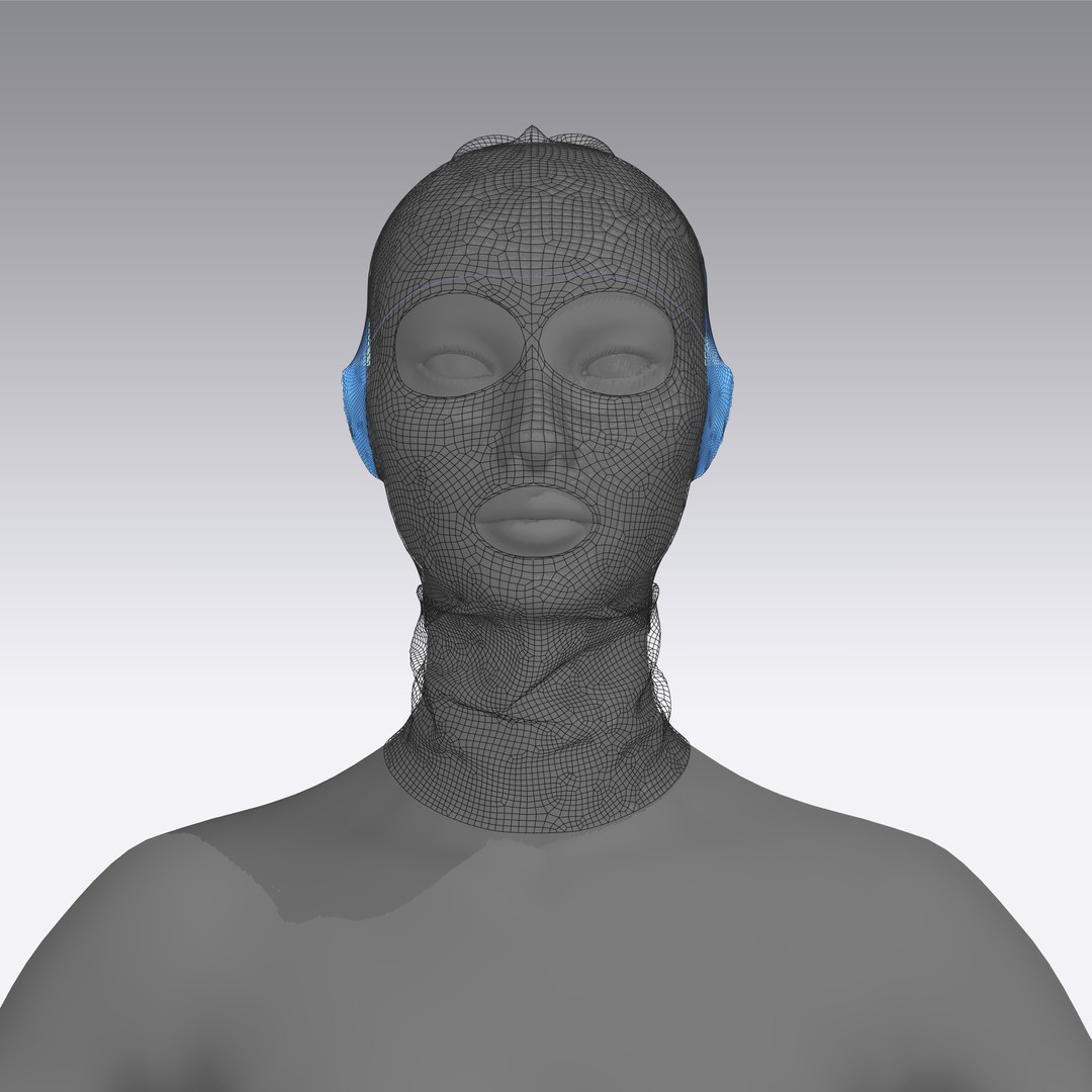 Women Balaclava Mask Hat Hood Marvelous Designer Clo3d 3D Model ...