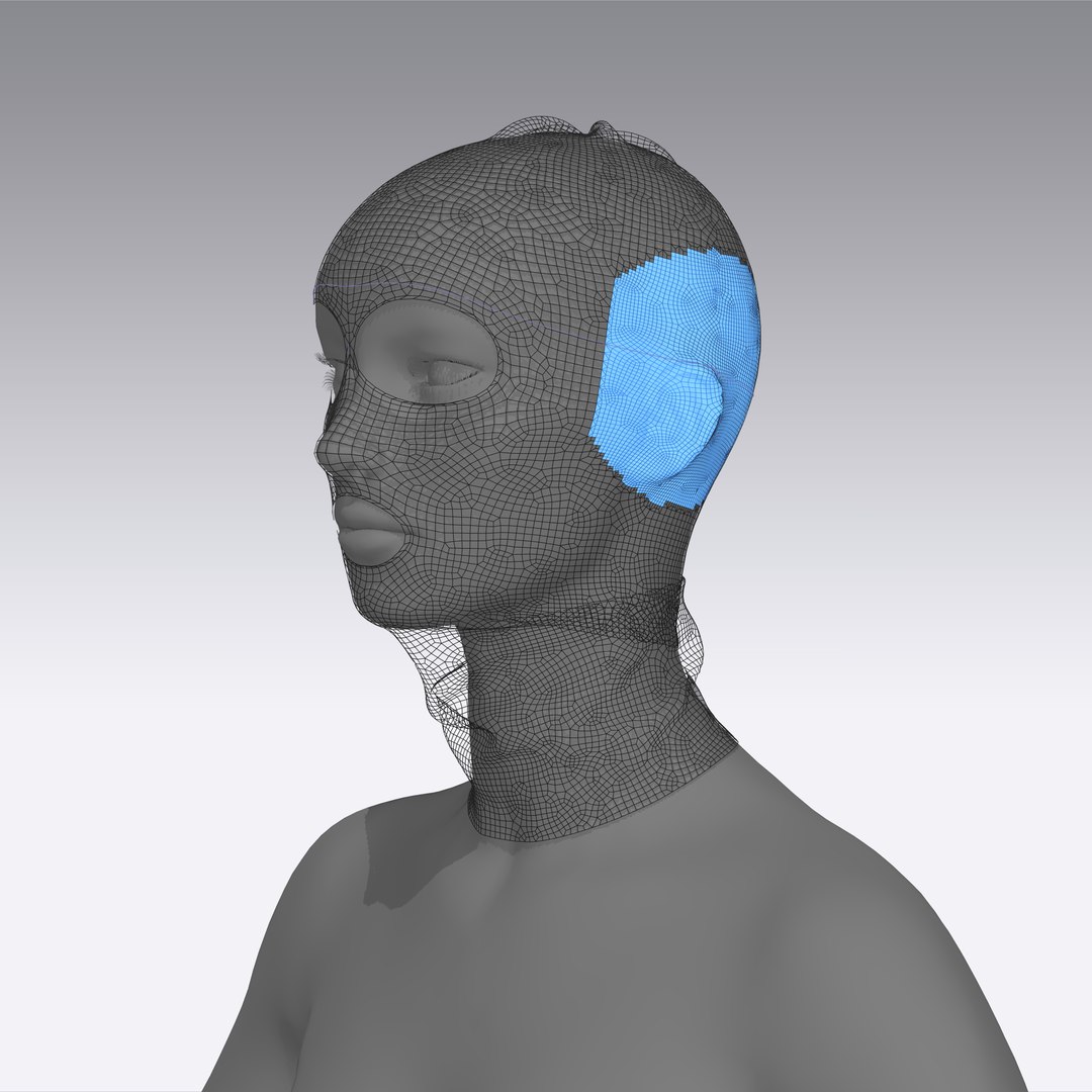 Women Balaclava Mask Hat Hood Marvelous Designer Clo3d 3D Model ...