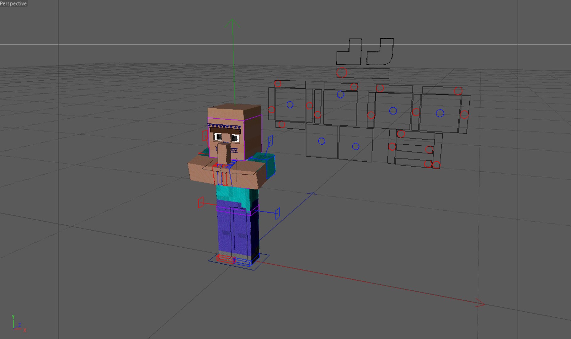 3d Model Minecraft Rig