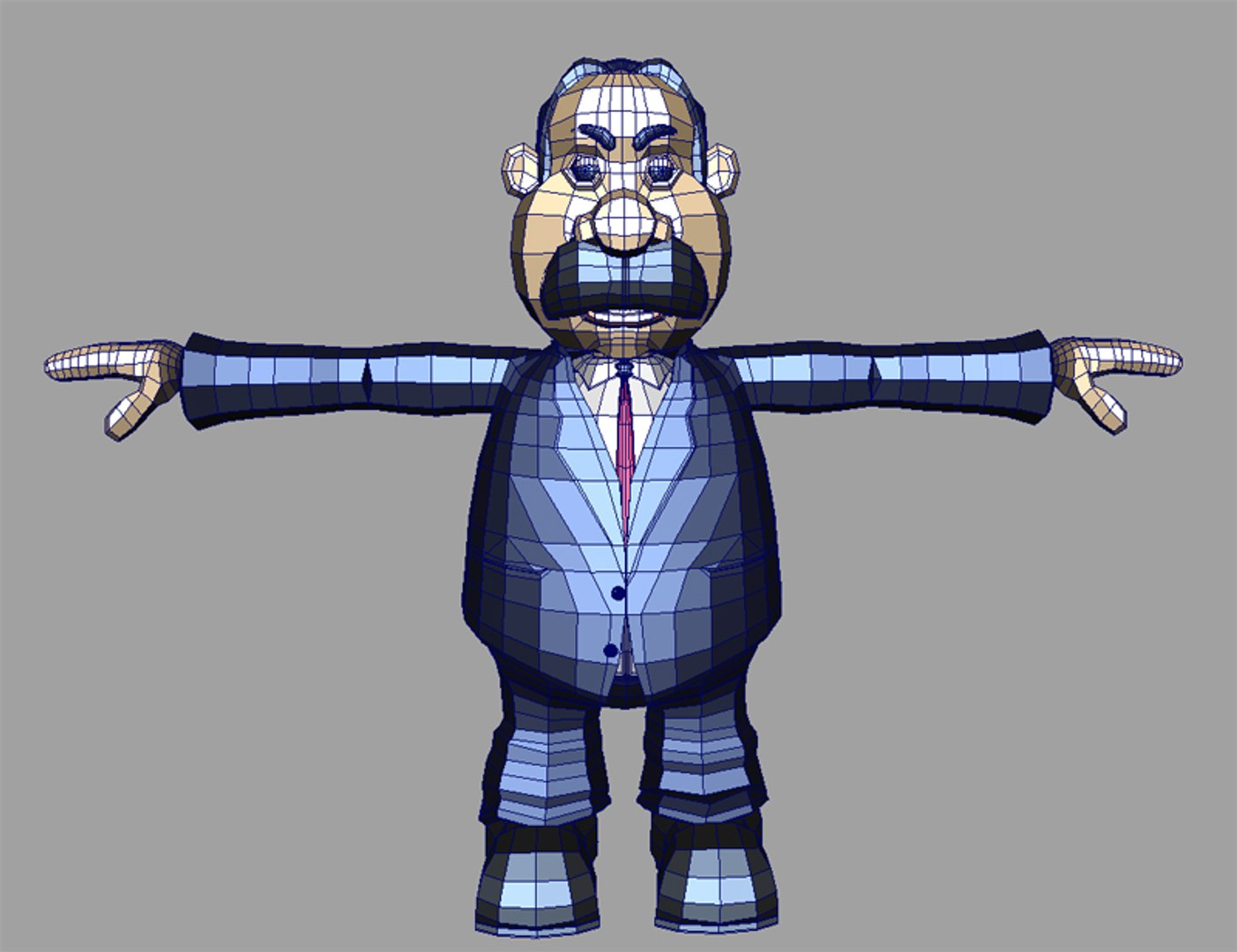 3d cartoon rigged model