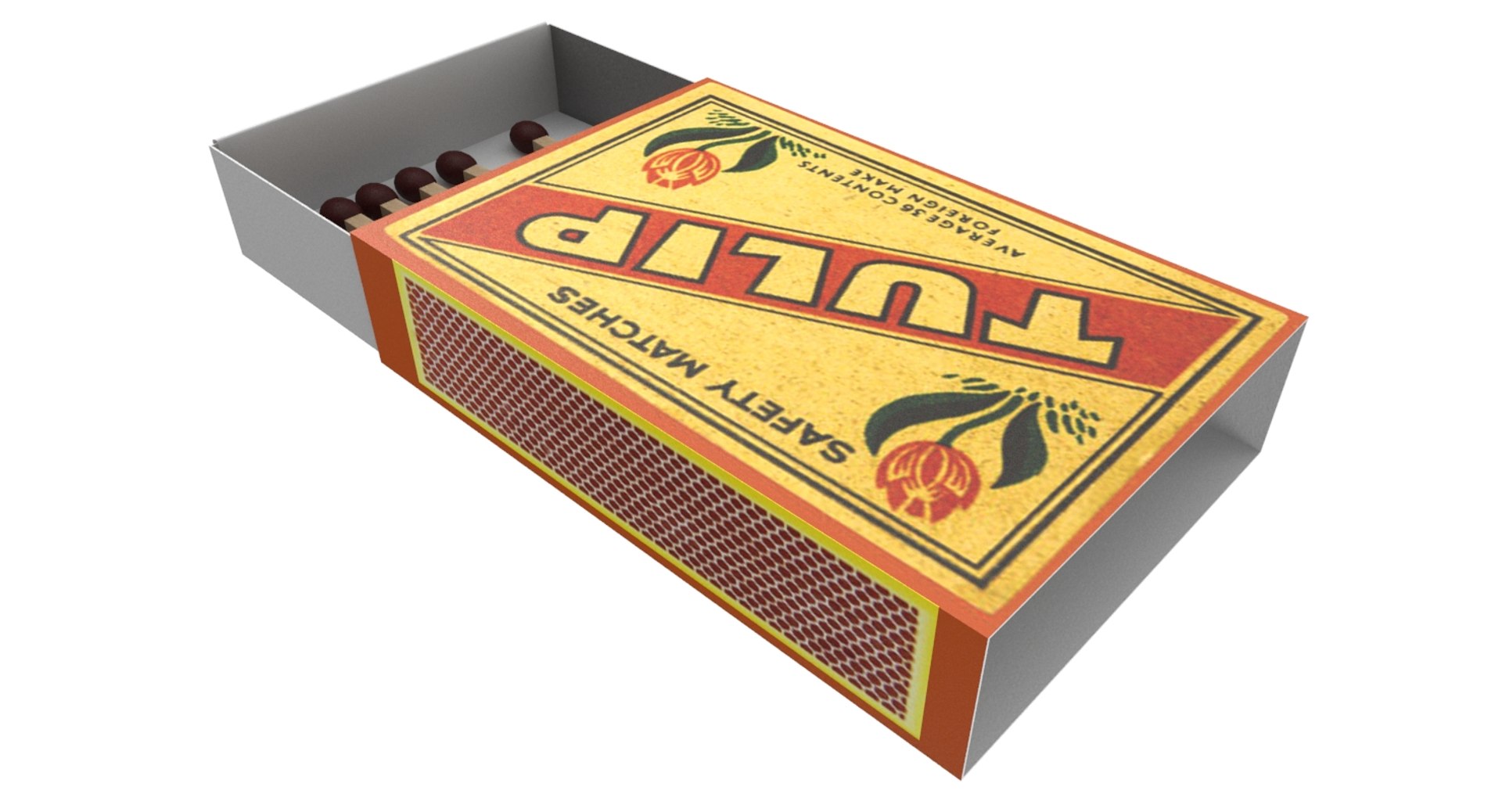 3D Matchbox Box Match Model - TurboSquid 1299254