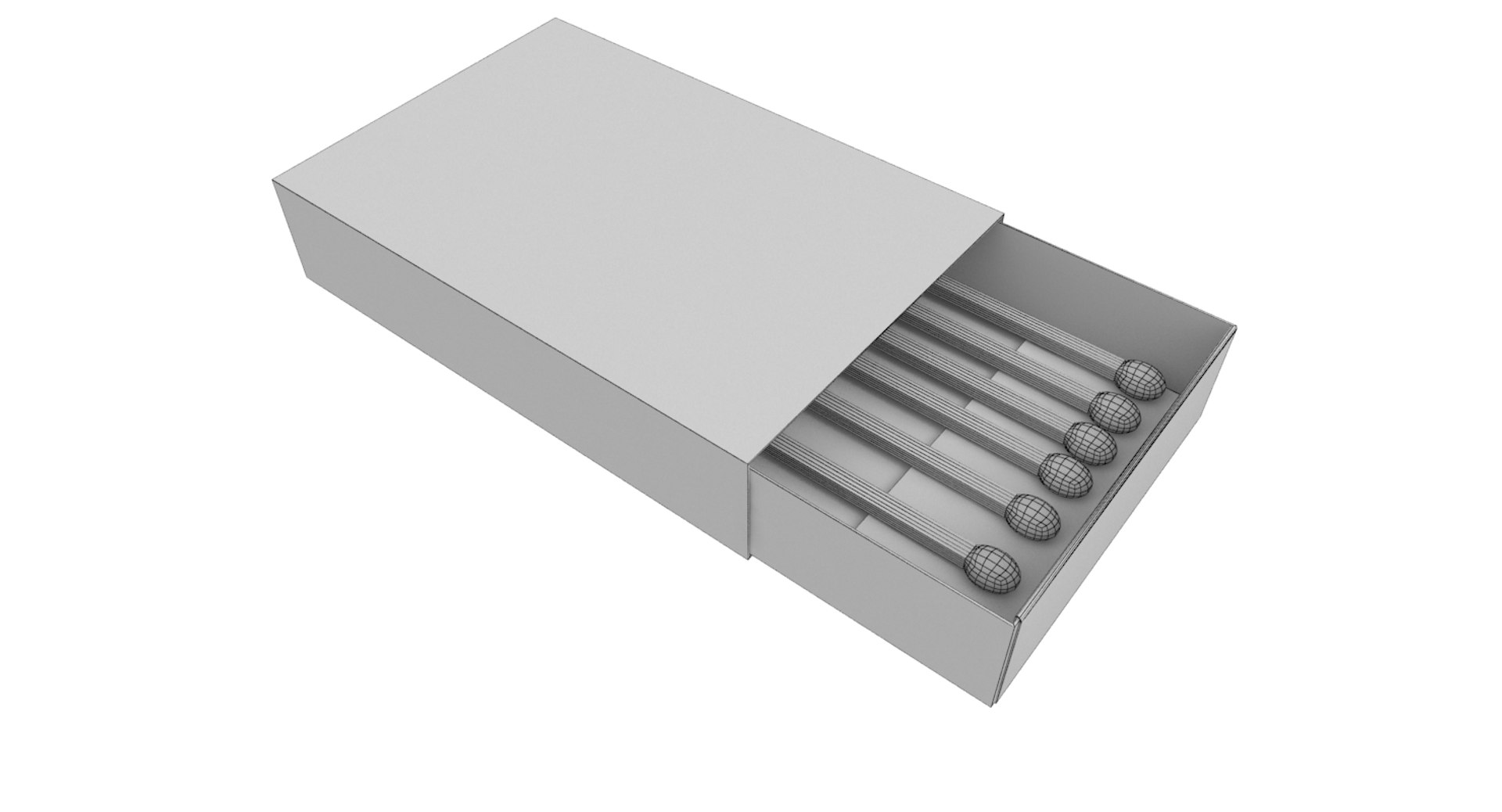 3D Matchbox Box Match Model - TurboSquid 1299254