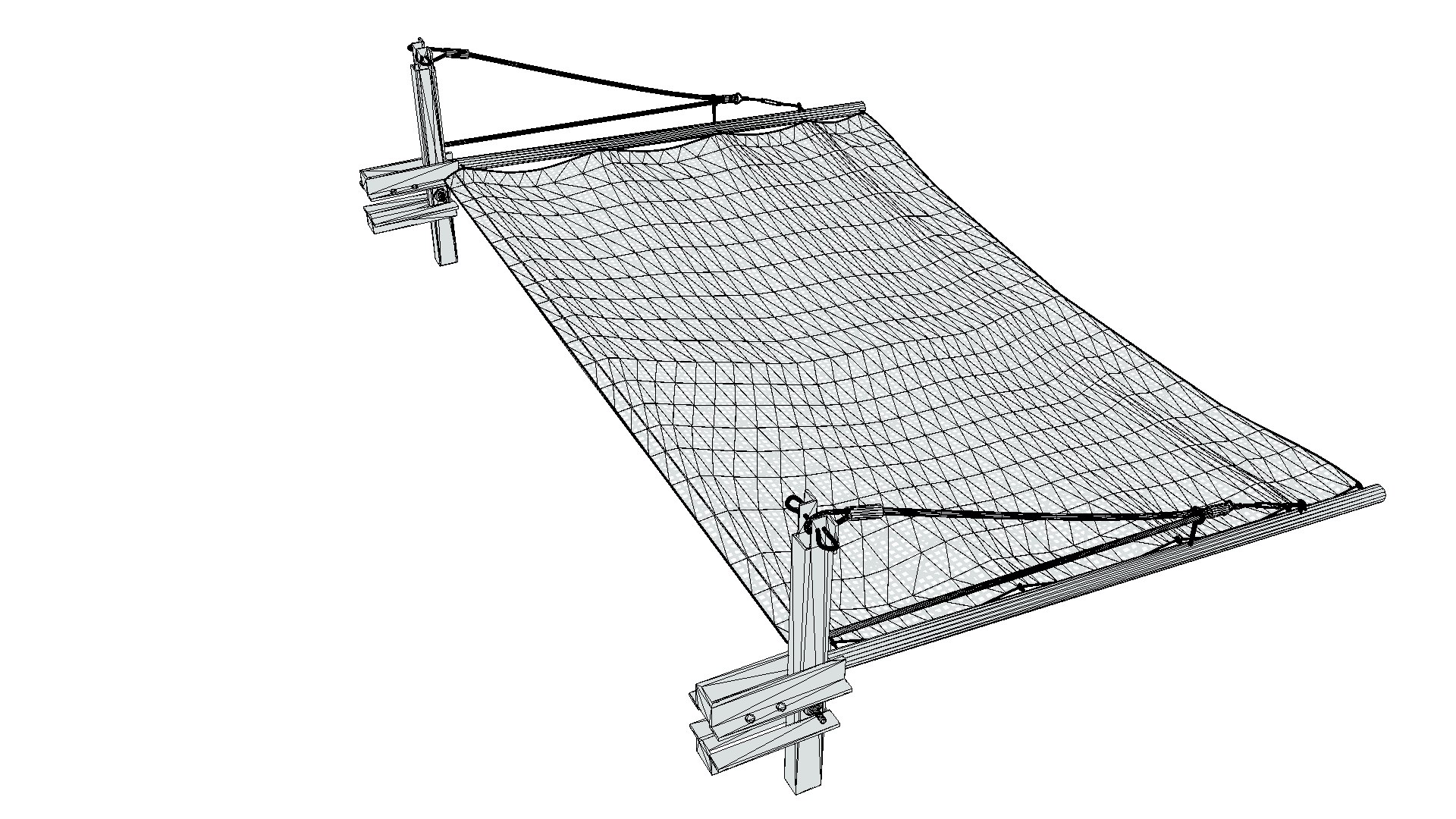 3D Construction Safety Net - Personal Fall Net - TurboSquid 1837167