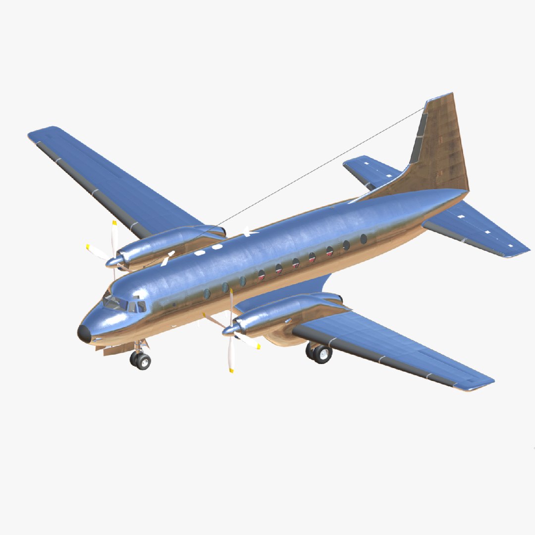 Hawker Siddeley HS 748 Clean Livery 3D model - TurboSquid 1830435