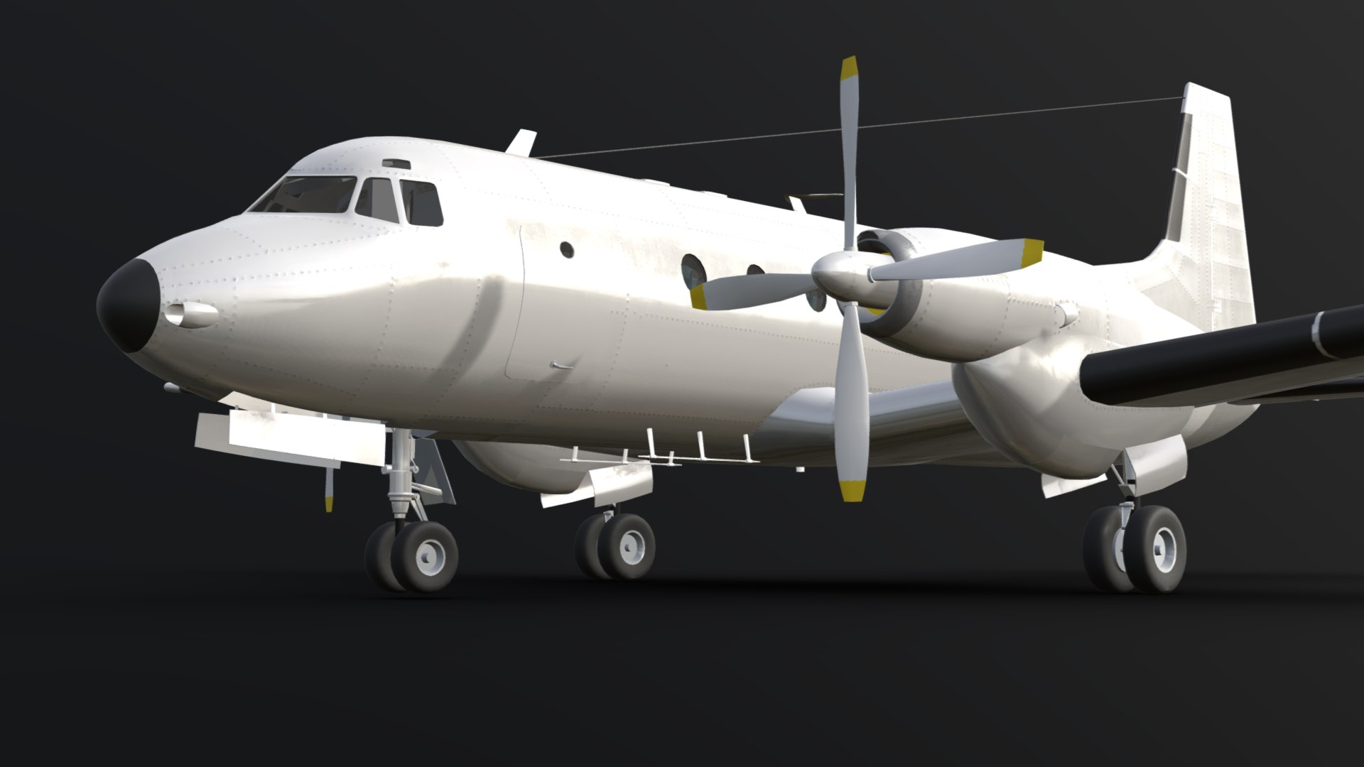Hawker Siddeley HS 748 Clean Livery 3D Model - TurboSquid 1830435