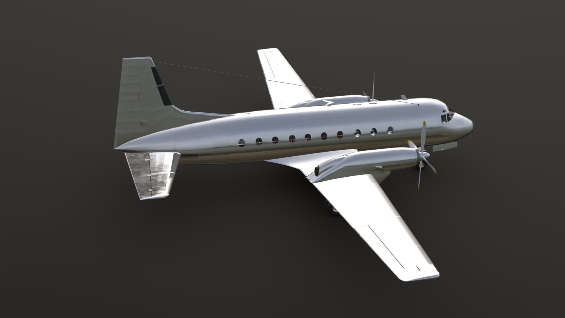 Hawker Siddeley HS 748 Clean Livery 3D Model - TurboSquid 1830435