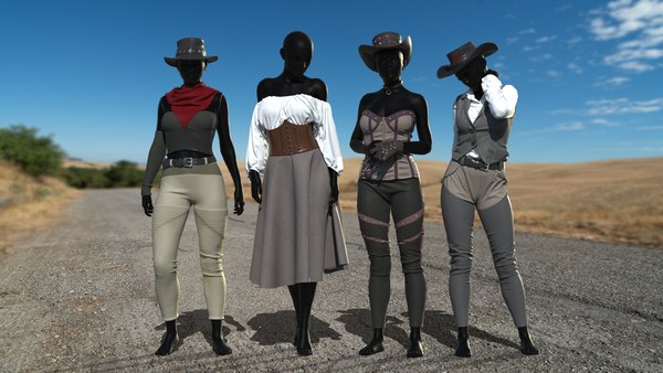 3D New Female Custom outfits - TurboSquid 1916310