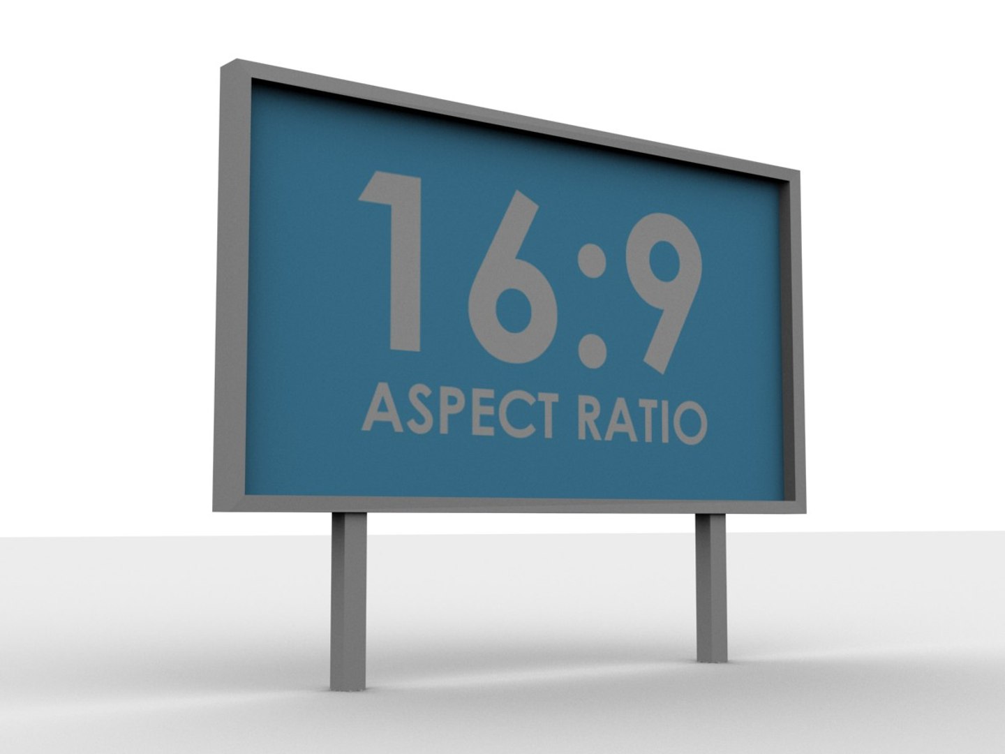 Free Simple Billboard 16:9 3d Model