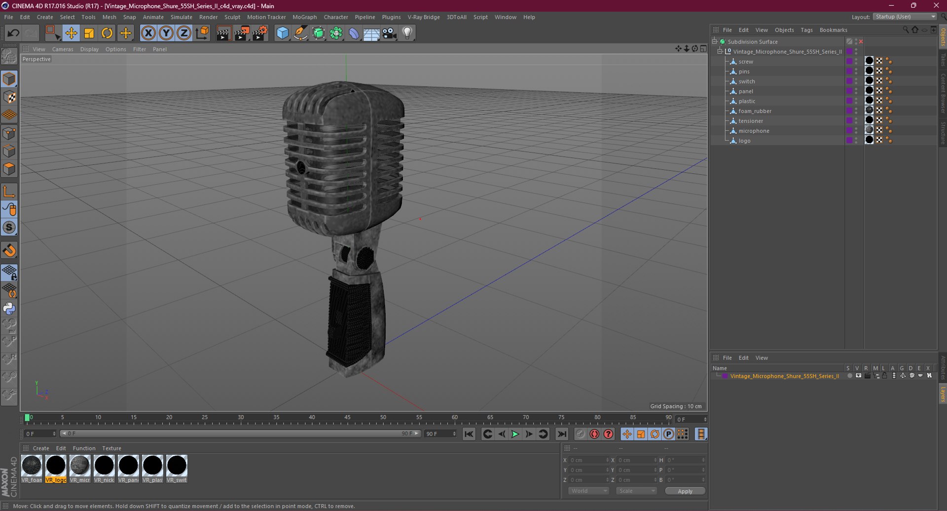 3D Model Vintage Microphone Shure 55SH Series II - TurboSquid 2263565