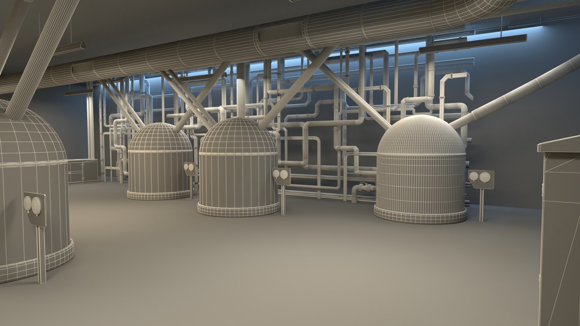 3D Boiler House Interior Model - TurboSquid 1946914
