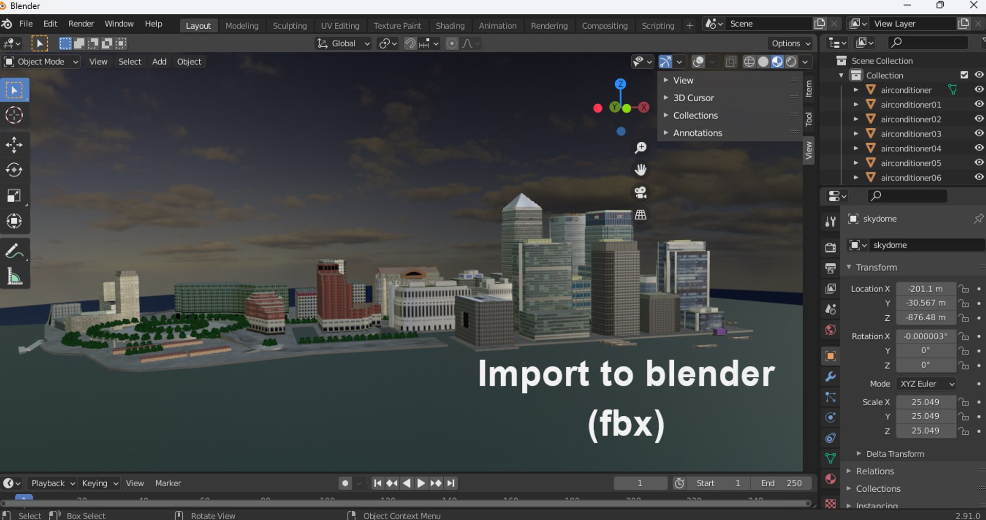 3D London Canary Wharf - TurboSquid 2404284