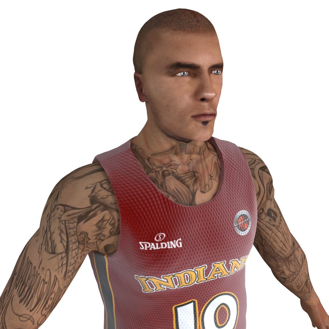3d Model Of Basketball Player Character