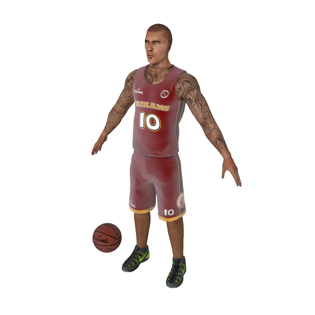 3d Model Of Basketball Player Character