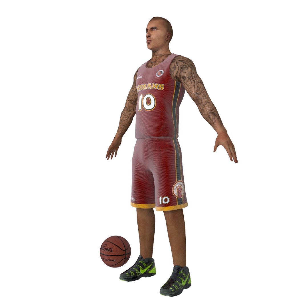 3d Model Of Basketball Player Character