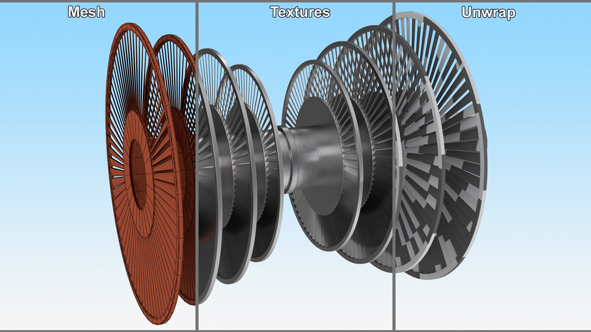 Steam Turbine Impeller Model - TurboSquid 2304594