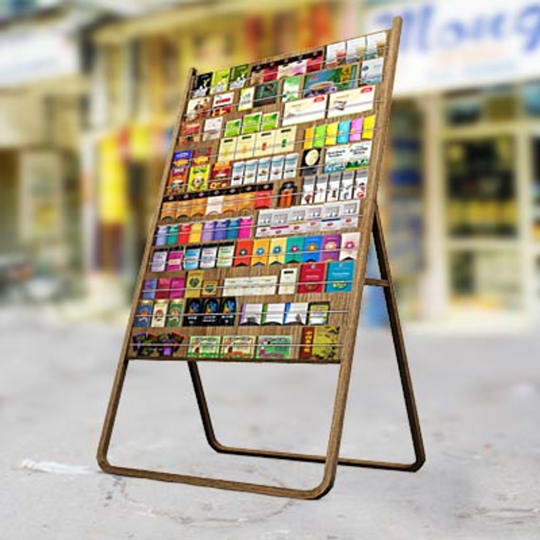 3d Model Tea Display Rack