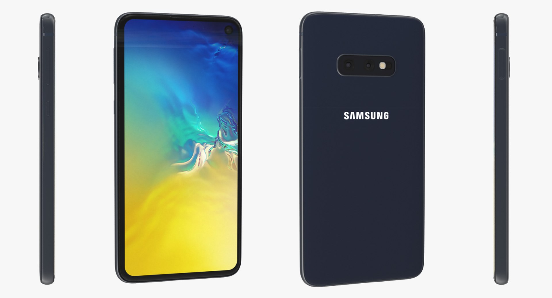 3D samsung galaxy s10e dark blue - TurboSquid 1428180