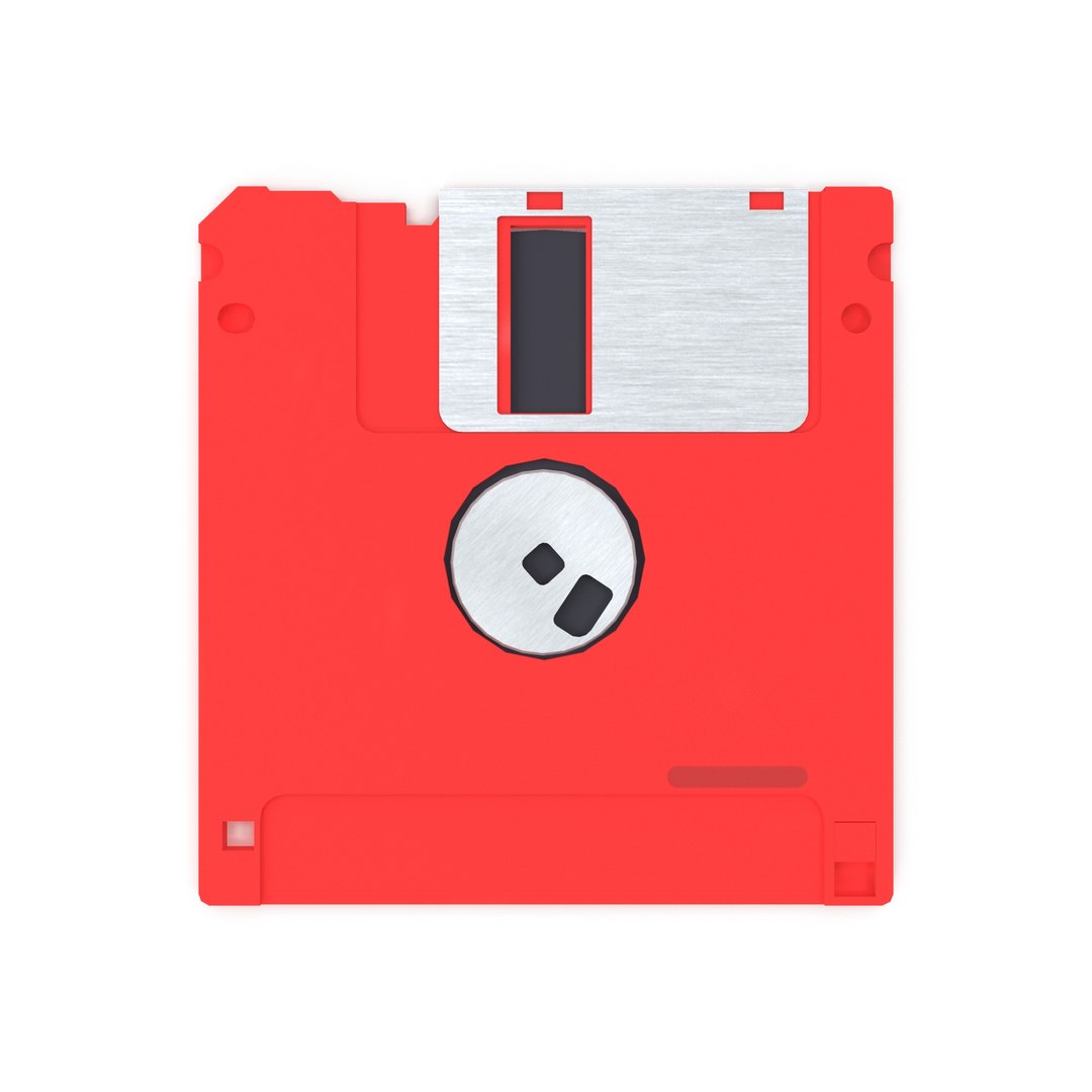 Floppy Disk 3 5 Inch Red 3D - TurboSquid 1799087