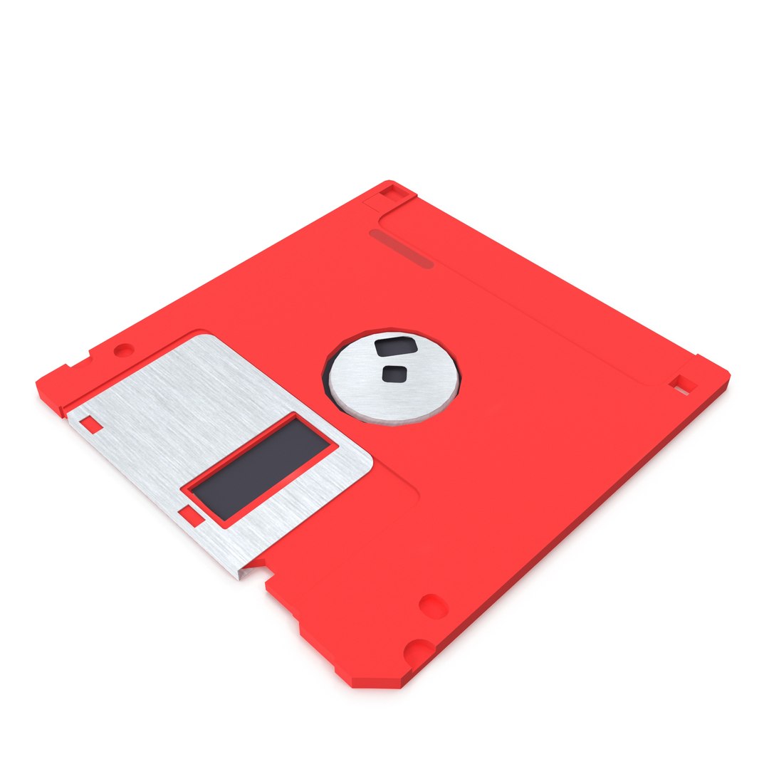 Floppy Disk 3 5 Inch Red 3D - TurboSquid 1799087
