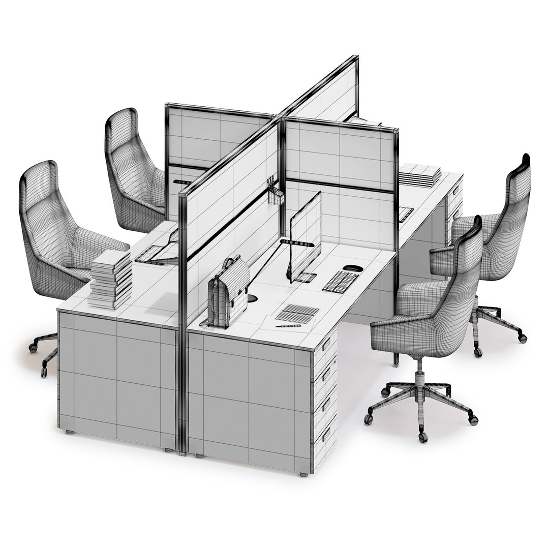 3D Office Workspace Las Model - TurboSquid 1444736