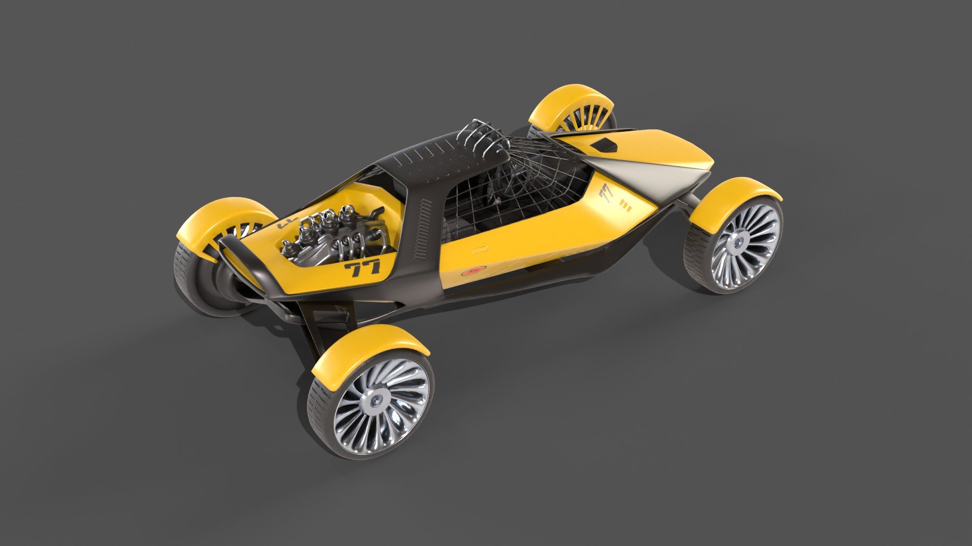 Sci-Fi Futuristic Racing Buggy 3D Model - TurboSquid 1974661