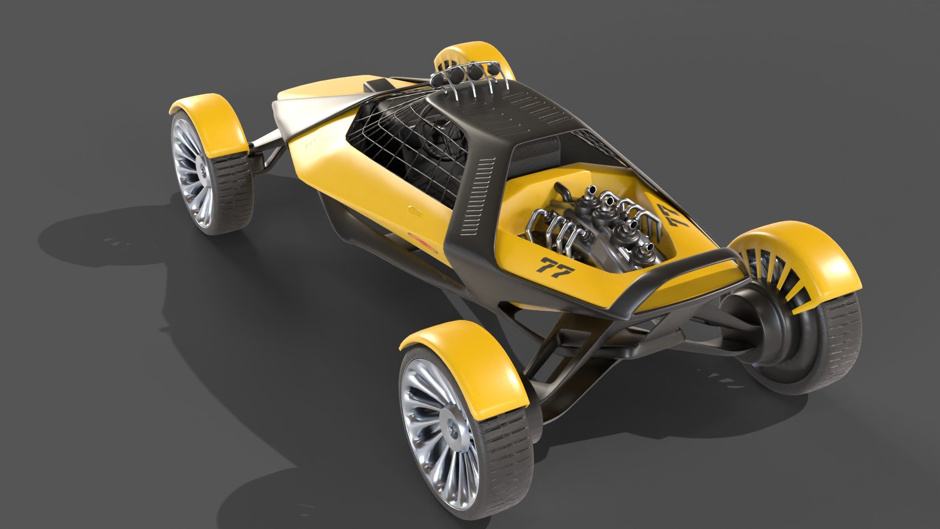 Sci-Fi Futuristic Racing Buggy 3D Model - TurboSquid 1974661