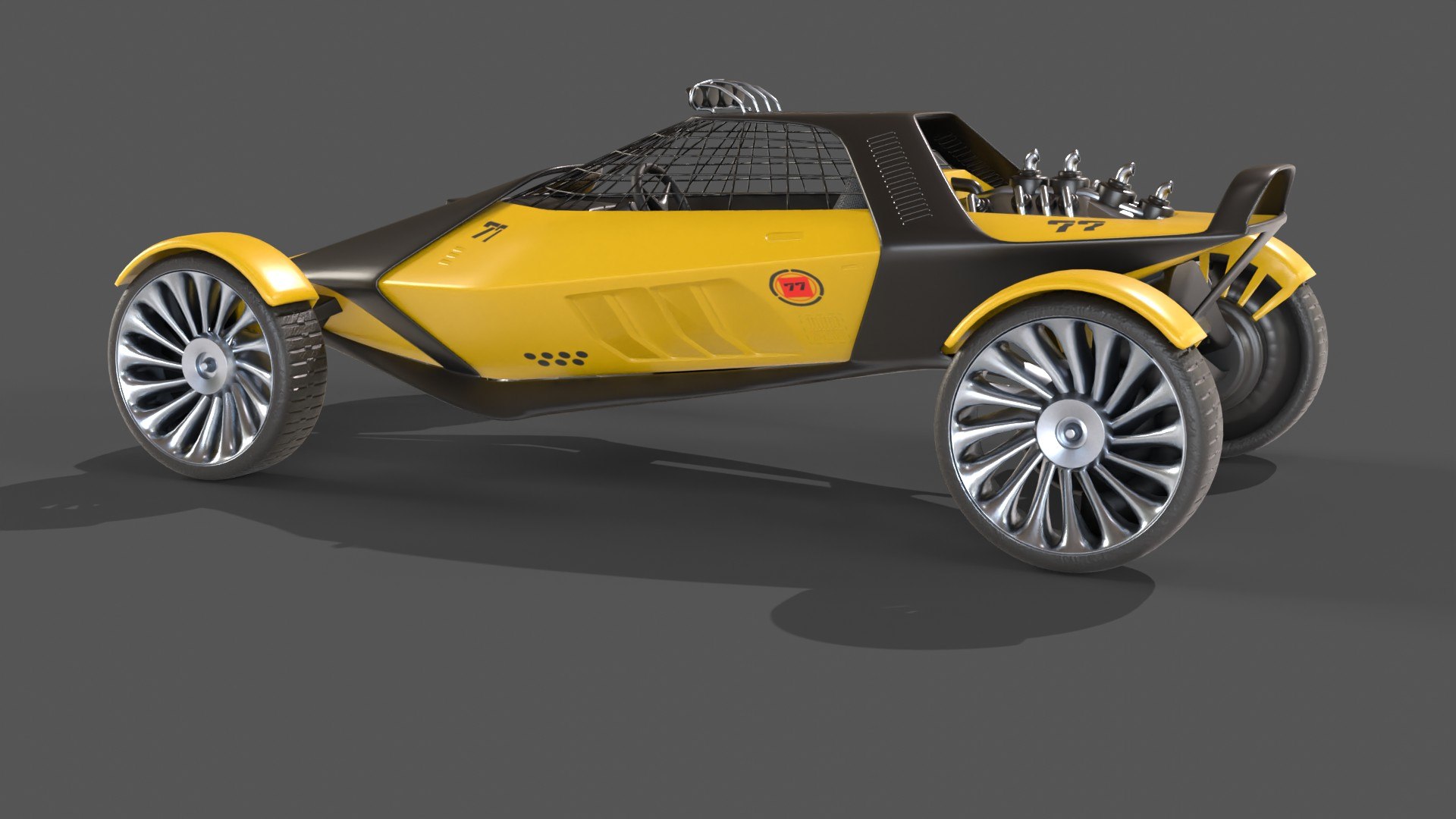 Sci-Fi Futuristic Racing Buggy 3D Model - TurboSquid 1974661