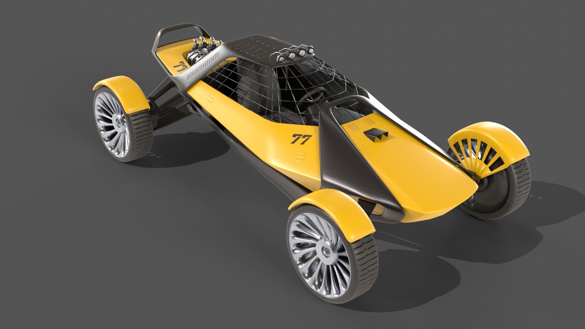 Sci-Fi Futuristic Racing Buggy 3D Model - TurboSquid 1974661