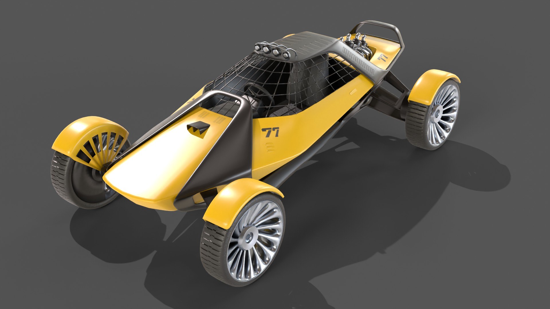 Sci-Fi Futuristic Racing Buggy 3D Model - TurboSquid 1974661