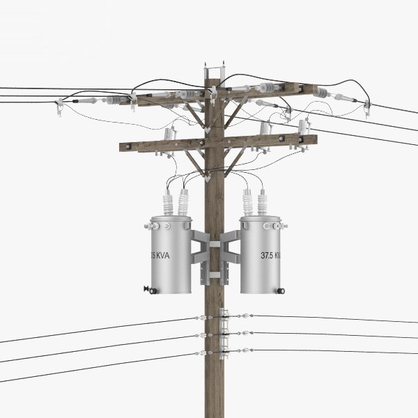 modelo 3d Poste electrico - TurboSquid 1424970