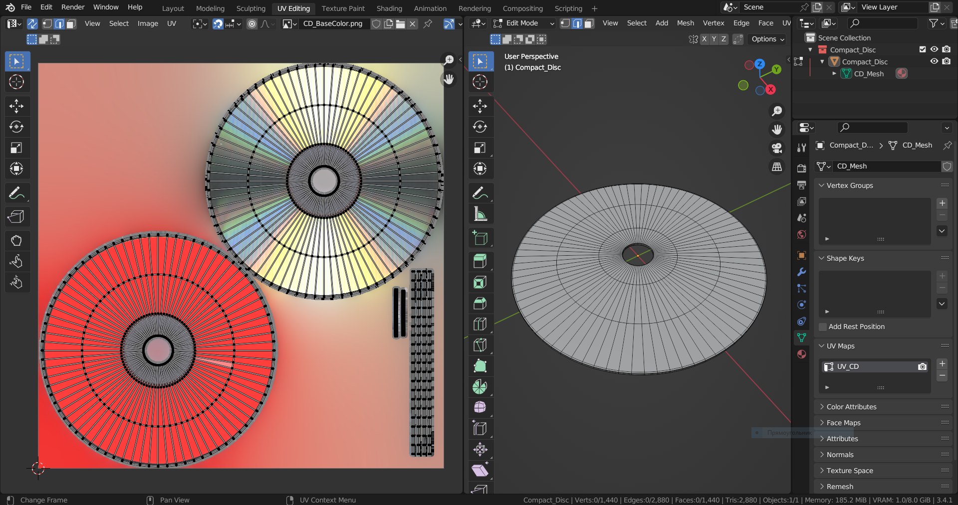 3D compact disc model - TurboSquid 1243025