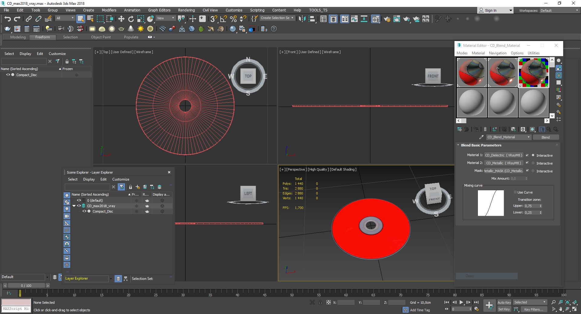 3D compact disc model - TurboSquid 1243025