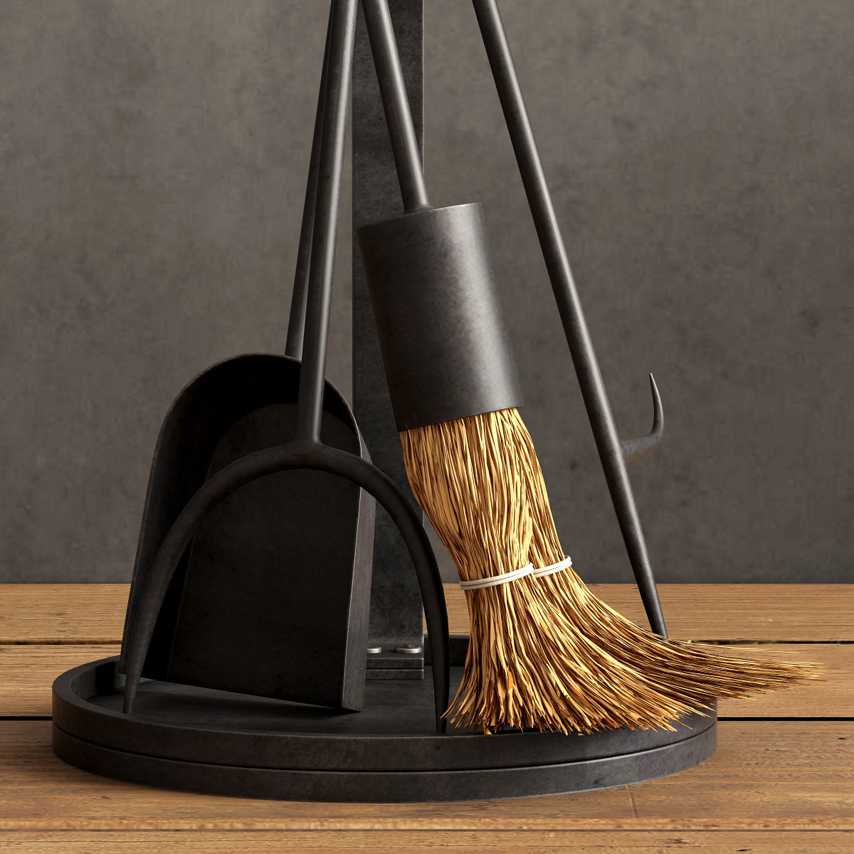 3d industrial hearth tool set model