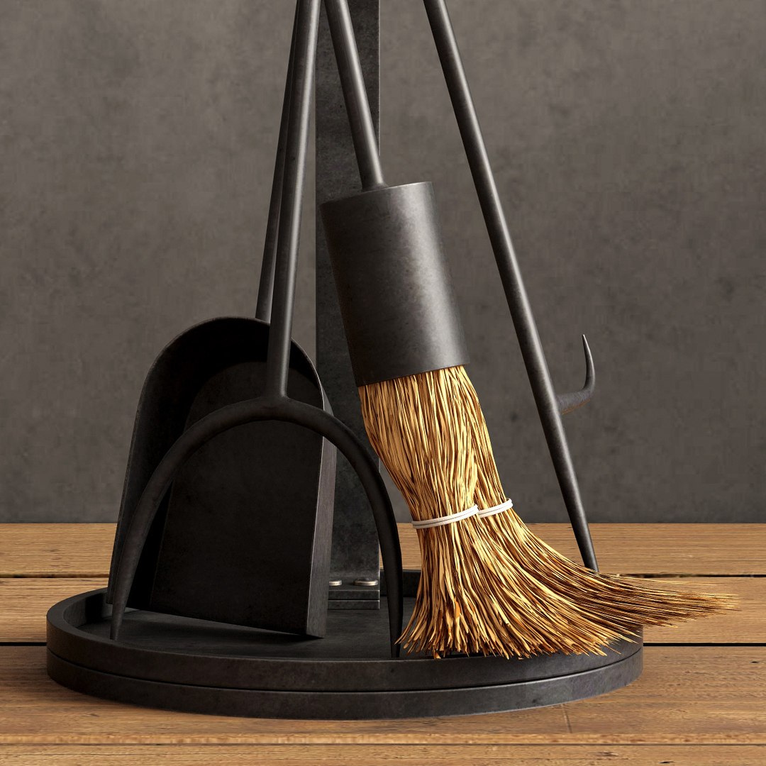 3d Industrial Hearth Tool Set Model
