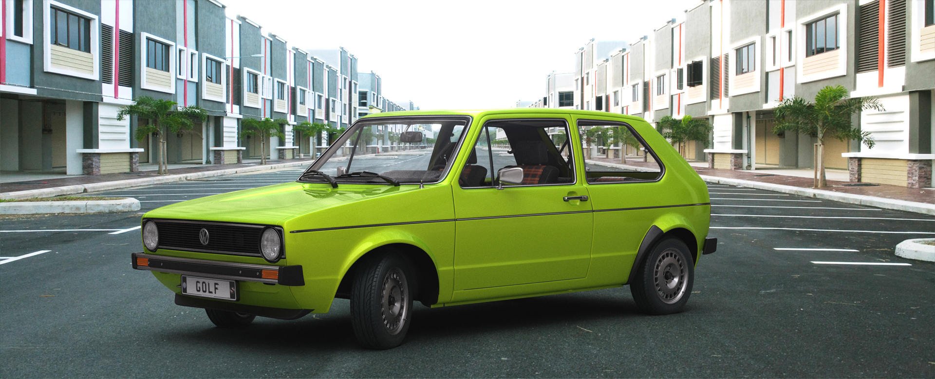 3D VW Golf Mk I 1974 With Interior Model - TurboSquid 2132987