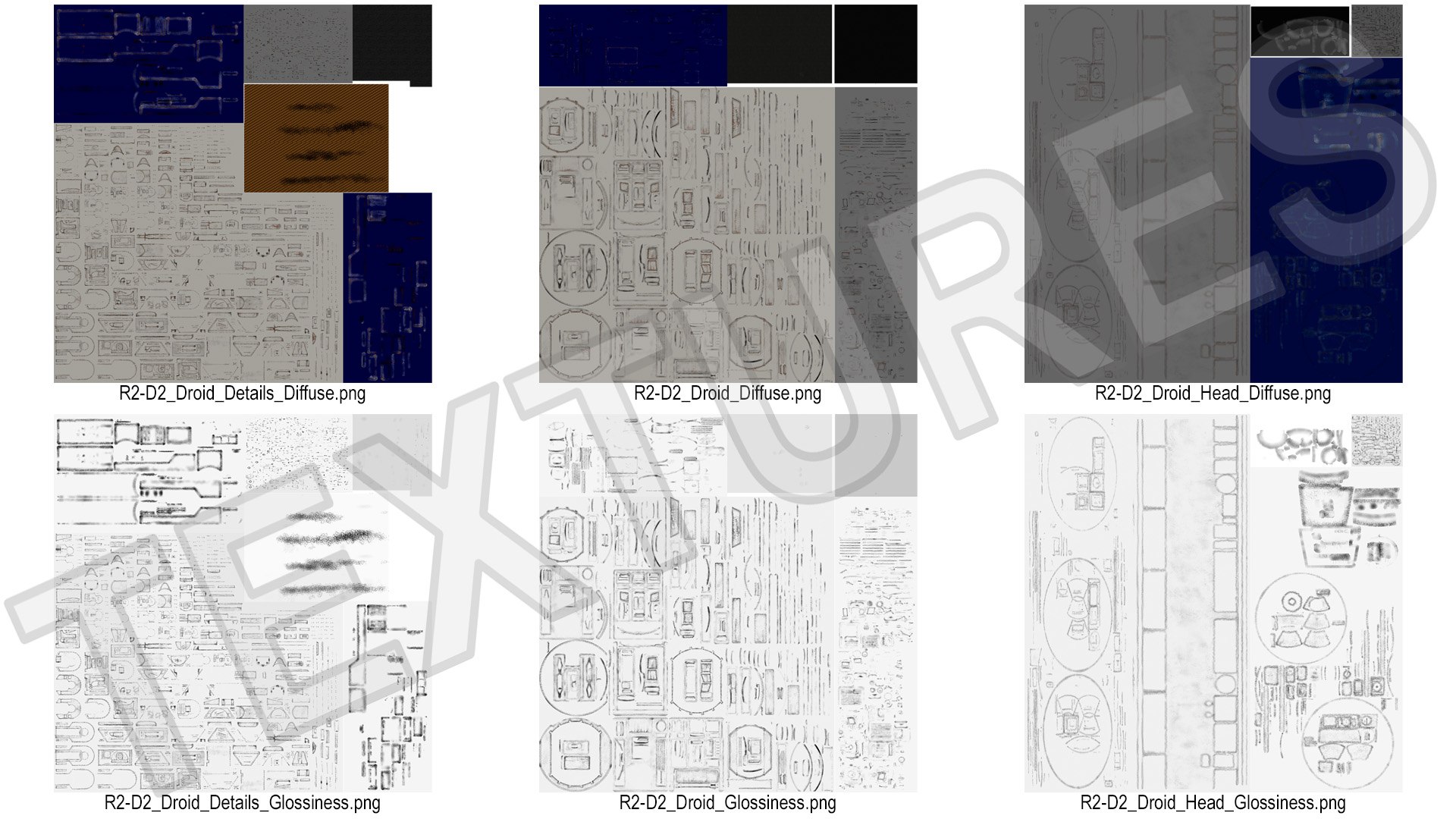 R2-D2 Droid Rigged For Cinema 4D Model - TurboSquid 2252319