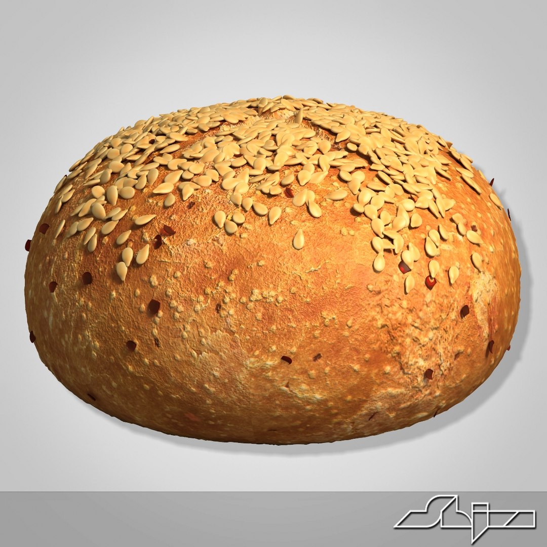 3d bread modeled model