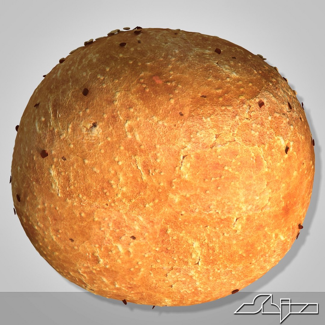 3d bread modeled model