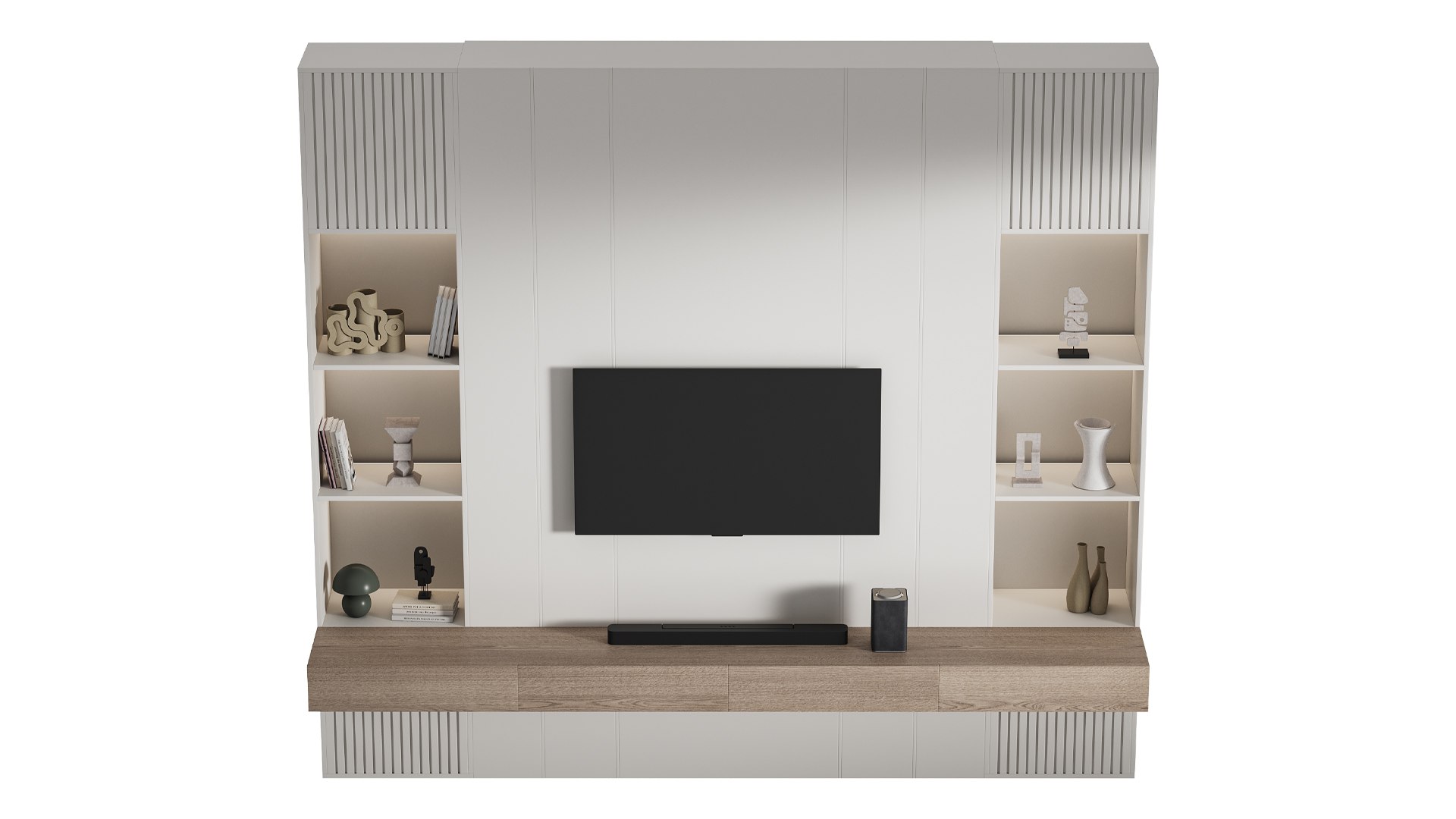 Modern TV Wall 016 3D - TurboSquid 2379163