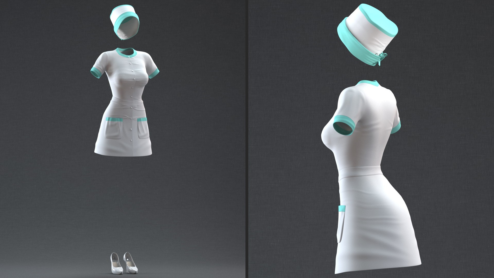 Nurse Uniform Model - TurboSquid 1657287