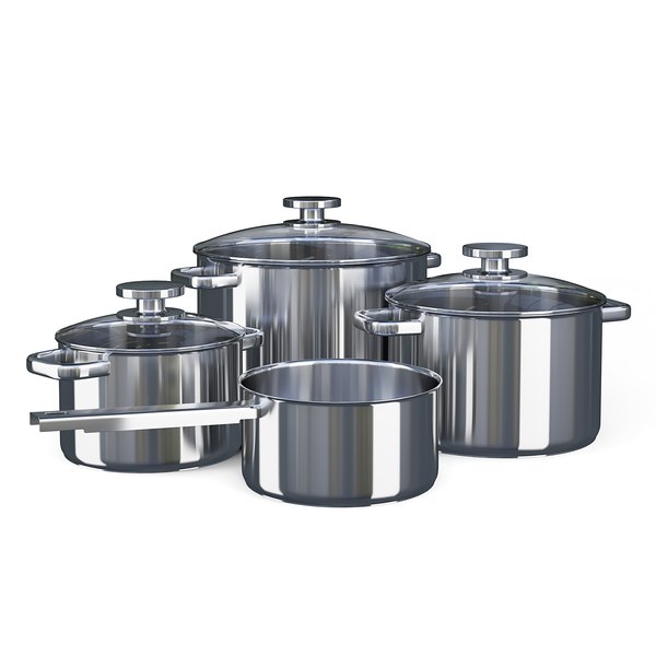 Set kitchen pots 3D model - TurboSquid 1569116