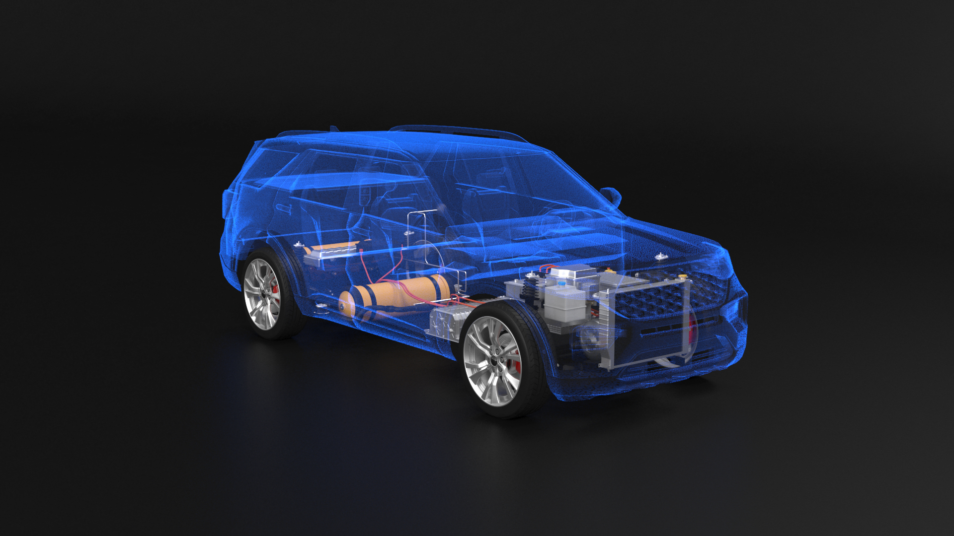 Hydrogen SUV Chassis X-ray and Dispencer 3D model - TurboSquid 1954782