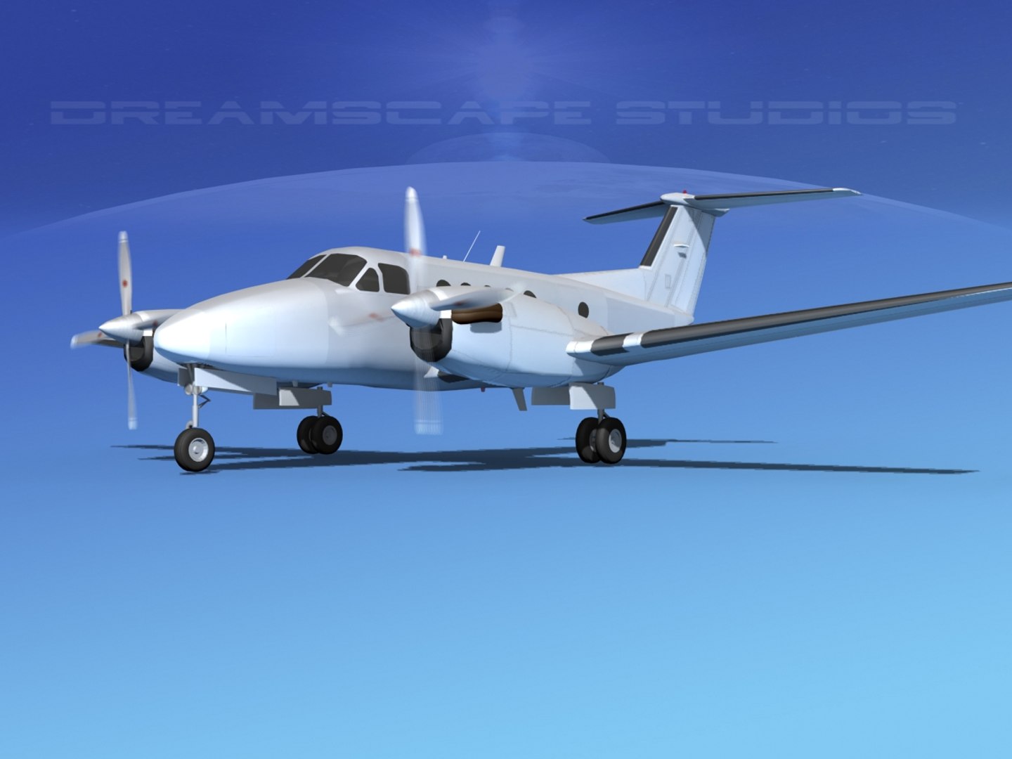 3d model propellers beechcraft king air