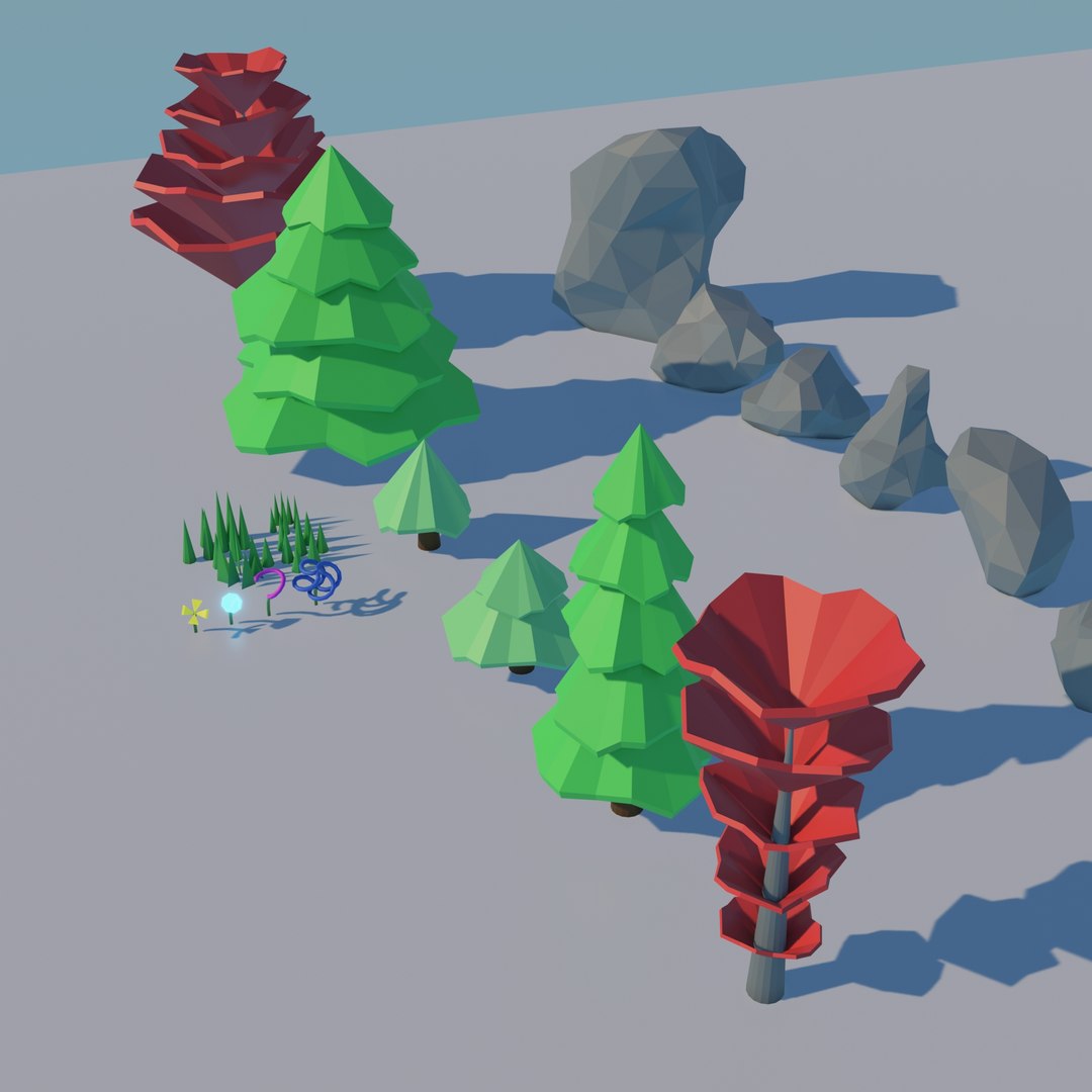 Low Poly Forest Assets 3D model - TurboSquid 1769523