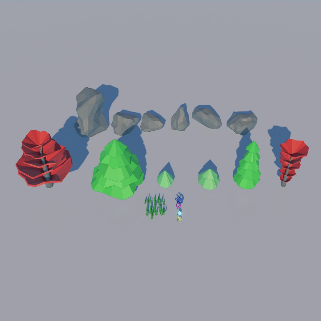 Low Poly Forest Assets 3D model - TurboSquid 1769523