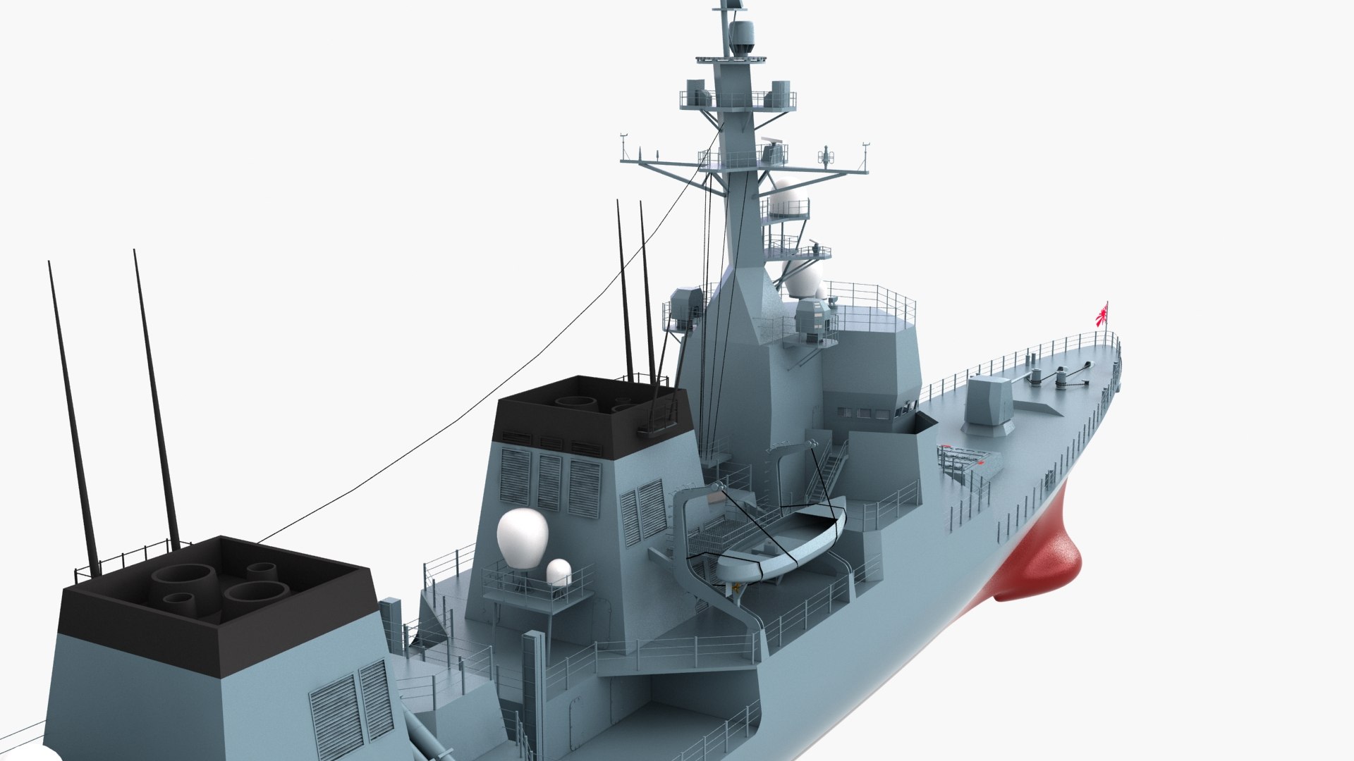 Destroyer Watercraft Ship 3D Model - TurboSquid 1639220