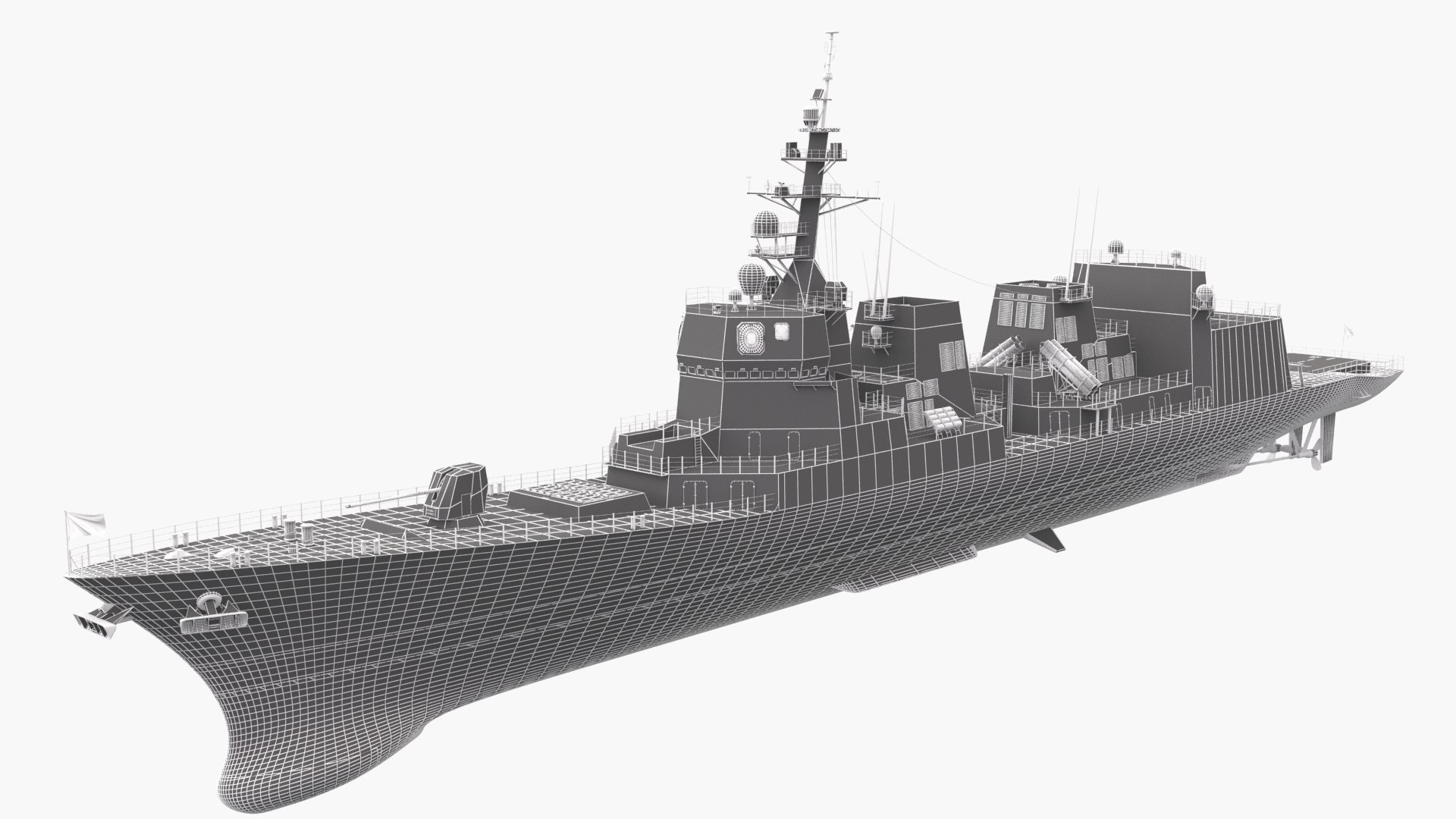 Destroyer Watercraft Ship 3D Model - TurboSquid 1639220