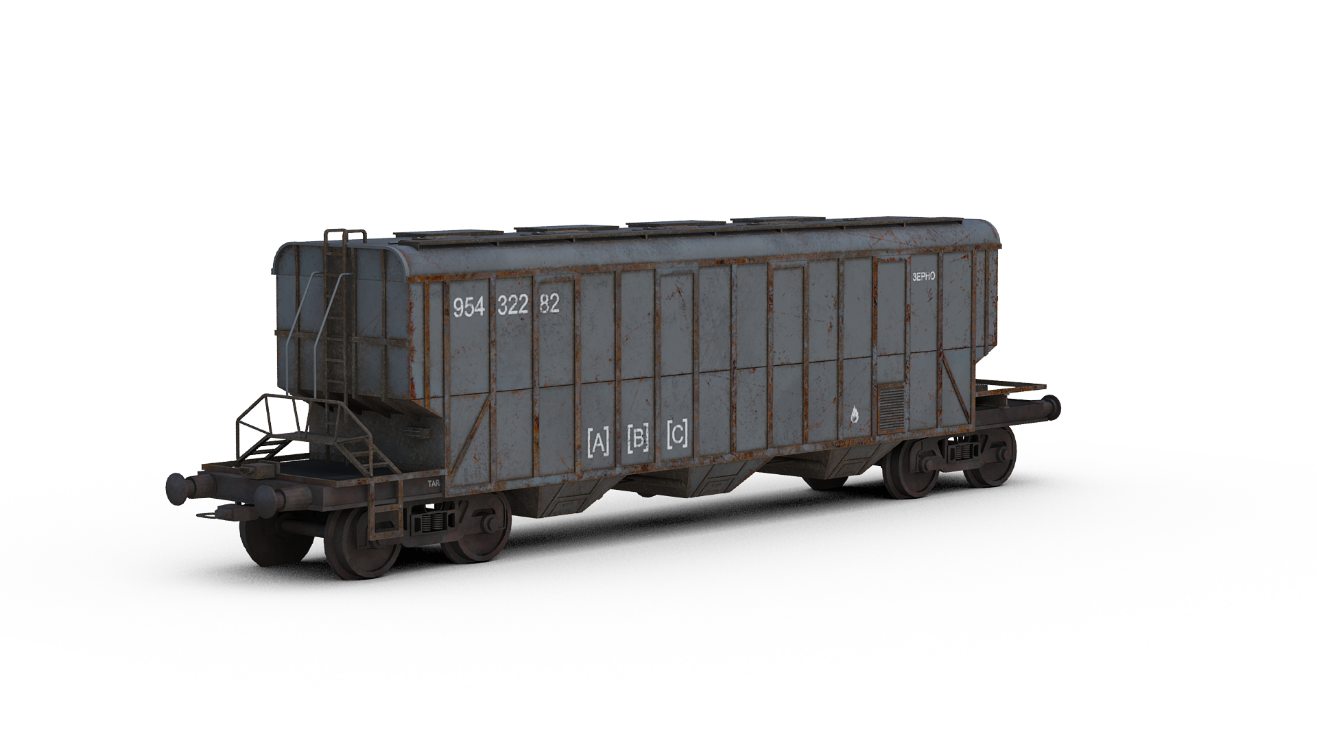 3D Railroad Hopper Car - TurboSquid 1858565