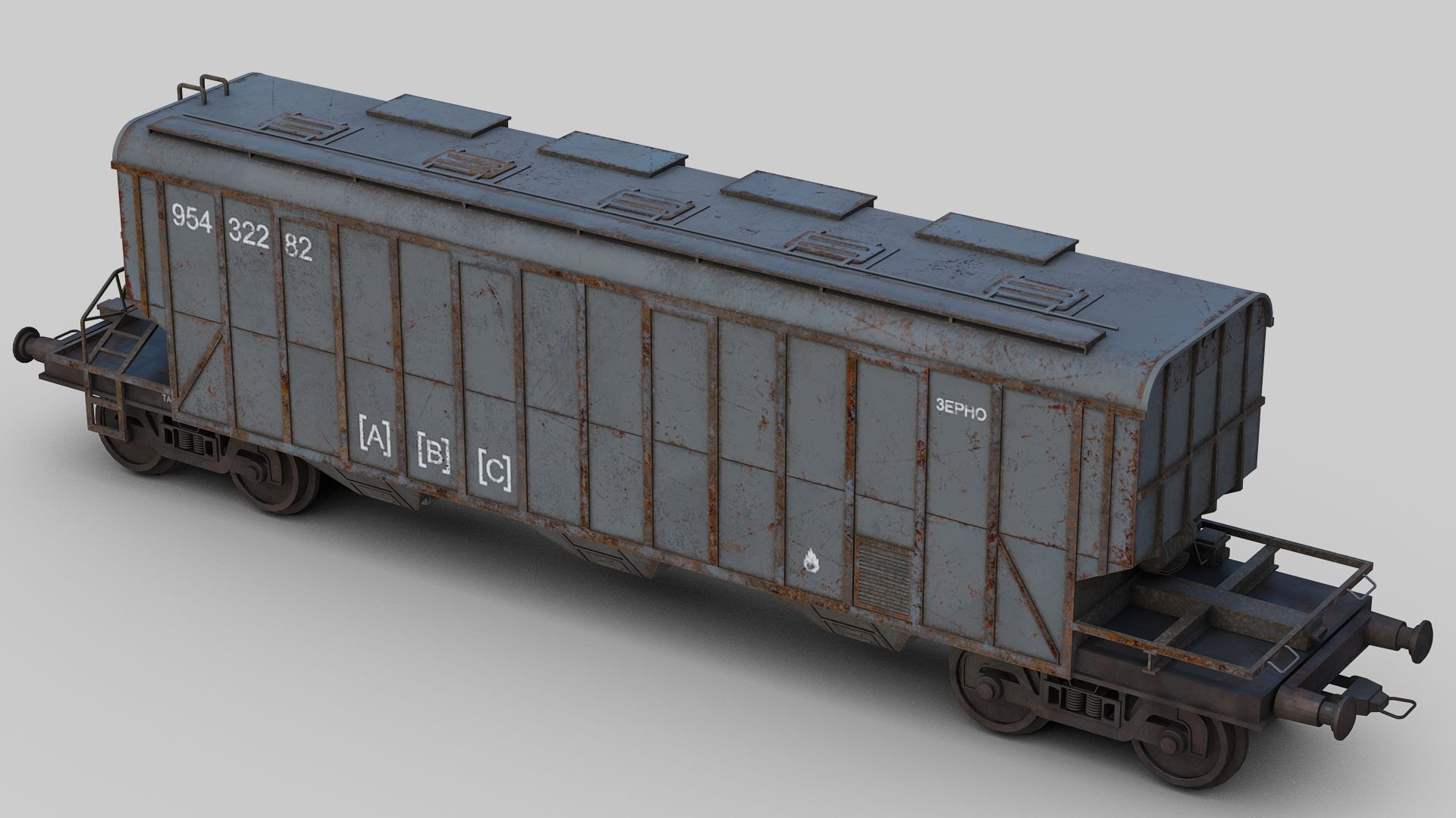 3D Railroad Hopper Car - TurboSquid 1858565